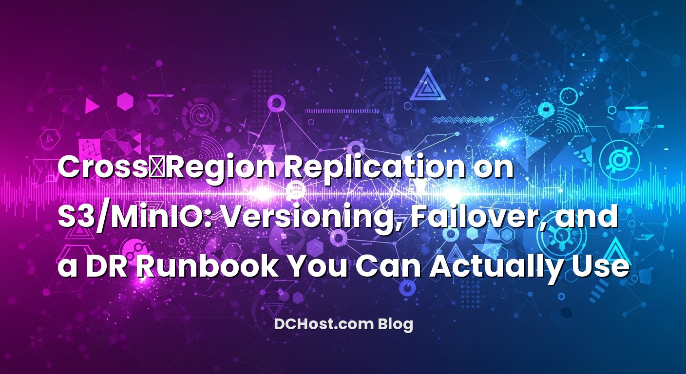 Cross‑Region Replication On S3/MinIO: Versioning, Failover, And A DR ...