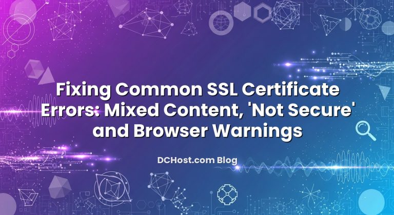 Fixing Common SSL Certificate Errors: Mixed Content, ‘Not Secure’ And Browser Warnings | DCHost ...