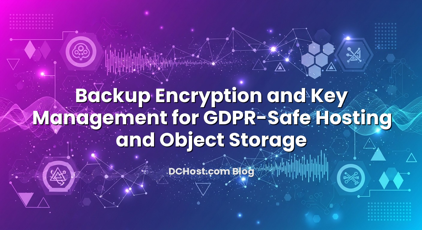 Backup Encryption And Key Management For GDPR‑Safe Hosting And Object ...